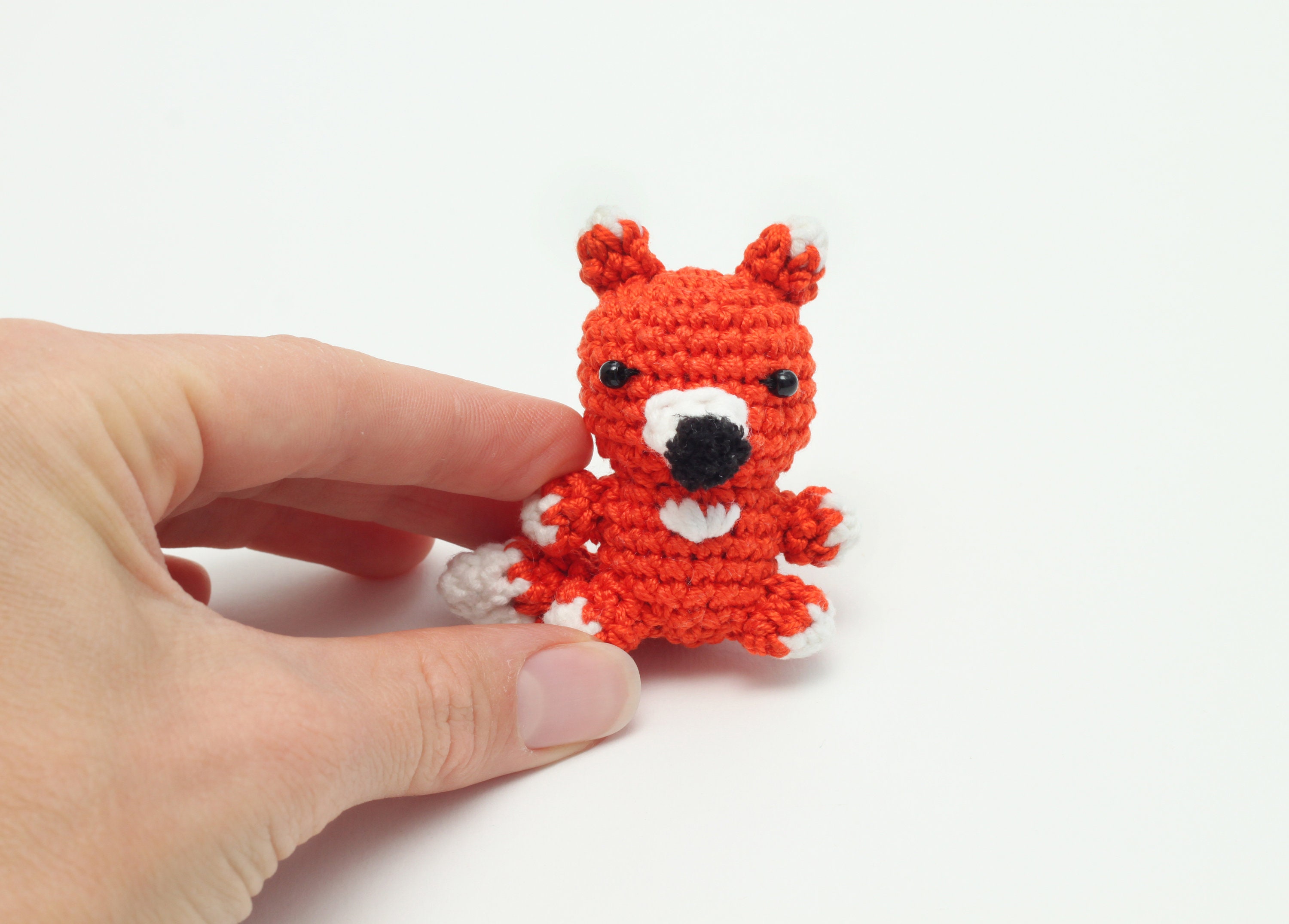 Crochet Red Fox Keychain - Etsy