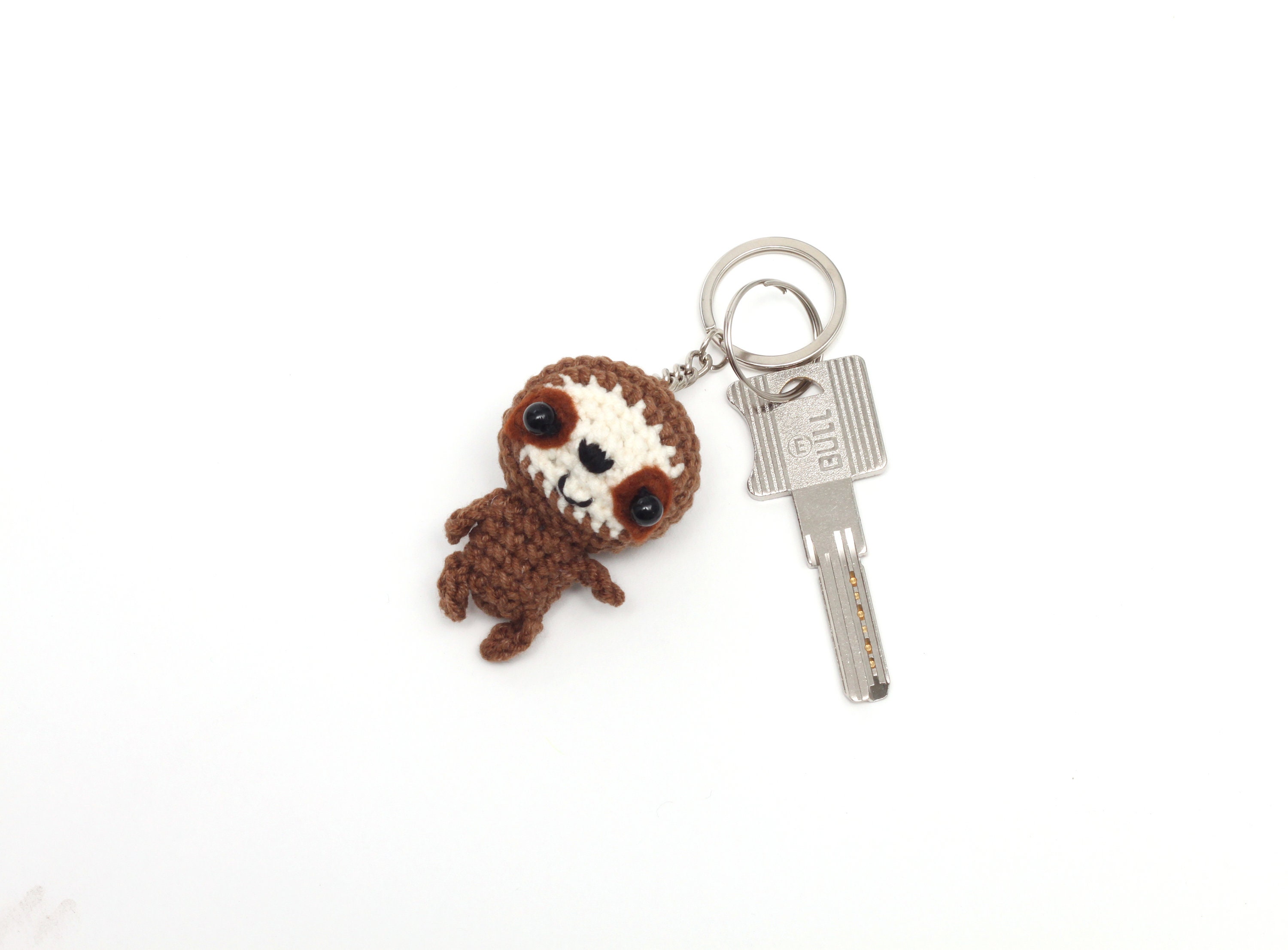 Crochet Sloth Keychain | Etsy