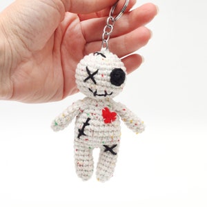 Voodoo Doll Plush Keychain Creepy Halloween Gift Voodoo Doll for Luck ...