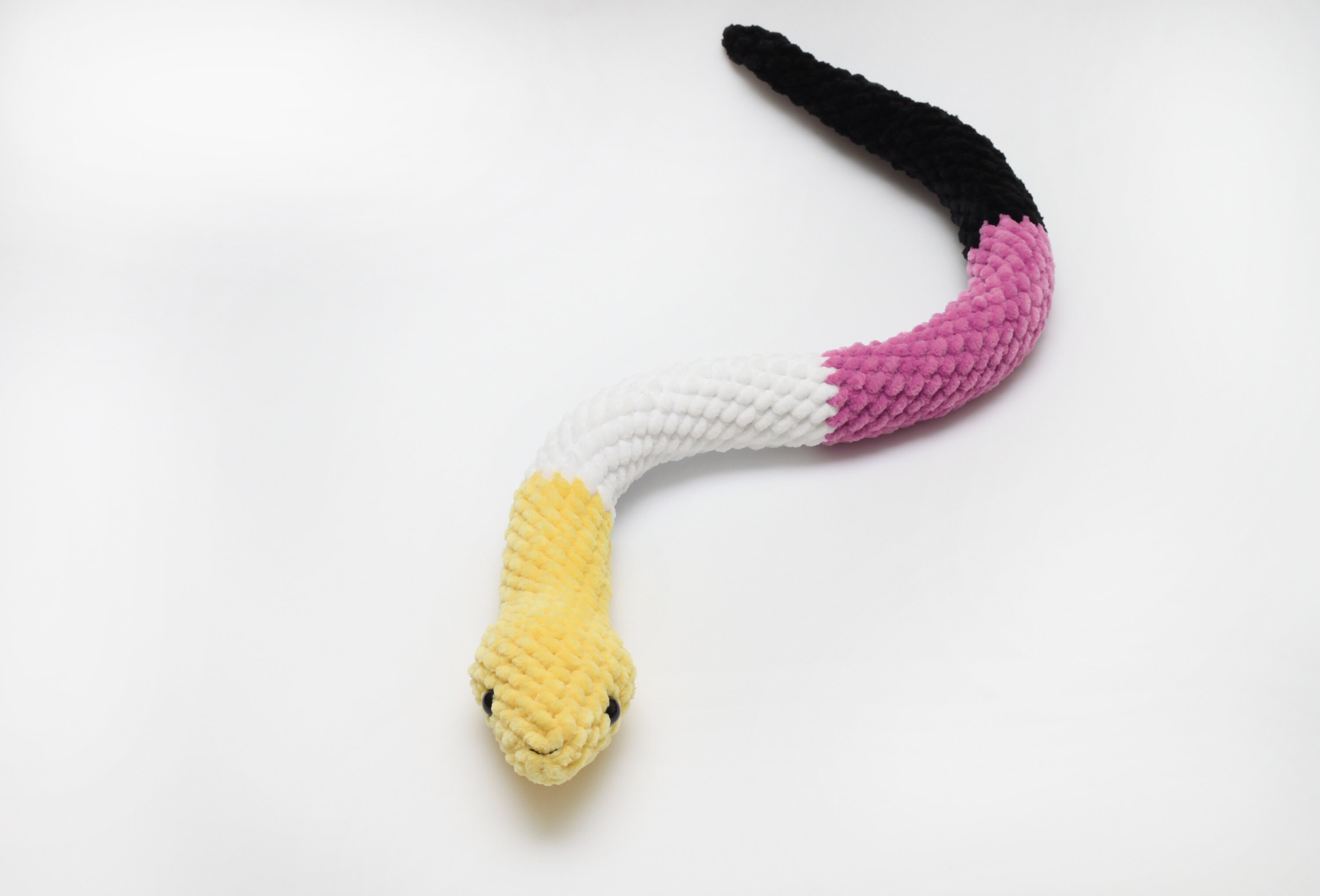 Nonbinary Snake Plush LGBTQ Snake Plushie Pride Flag Mini | Etsy