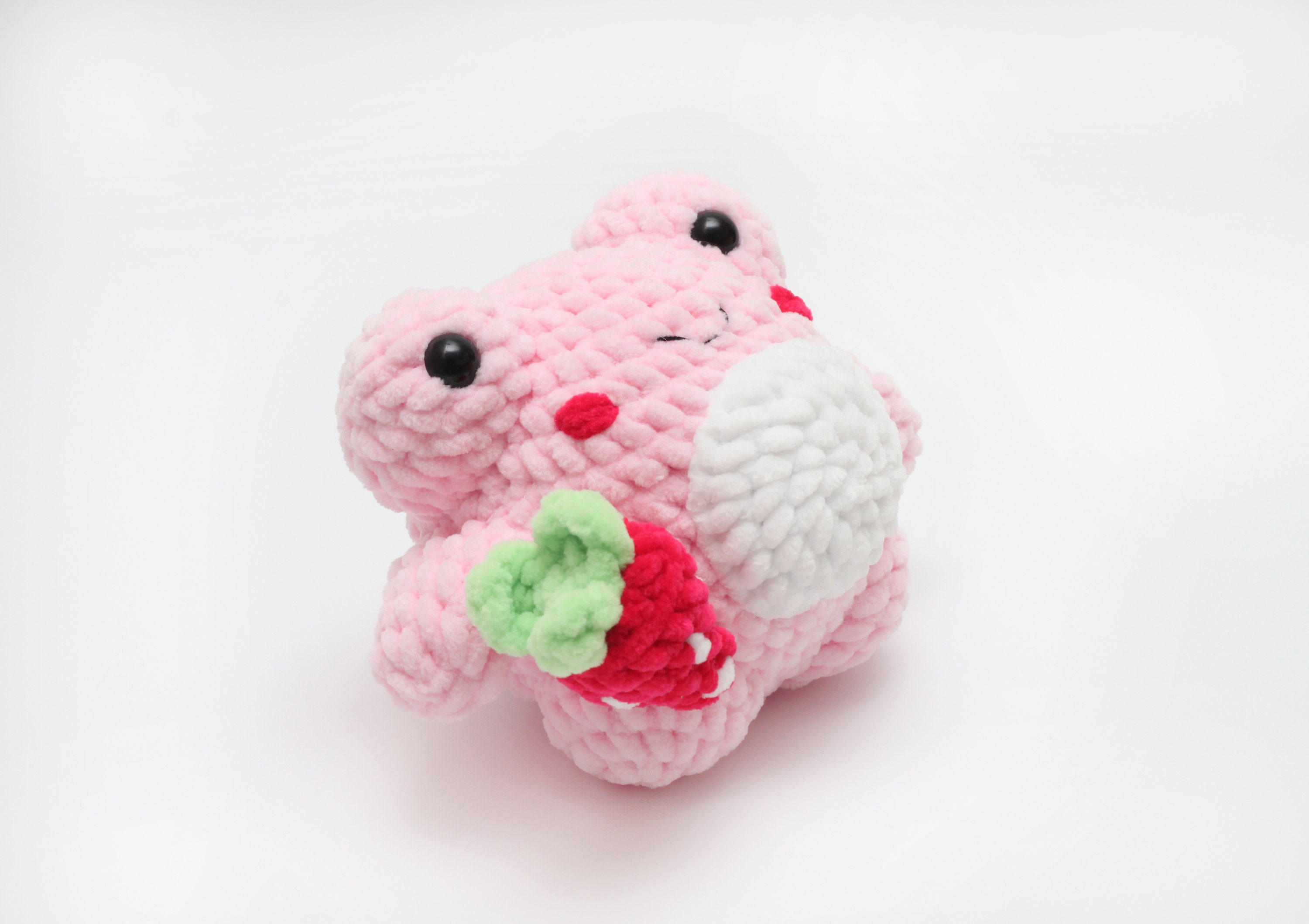 Strawberry Frog Plush Handmade Frog Toy Strawberry First Birthday Gift ...