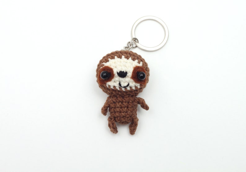 Crochet Sloth Keychain - Etsy