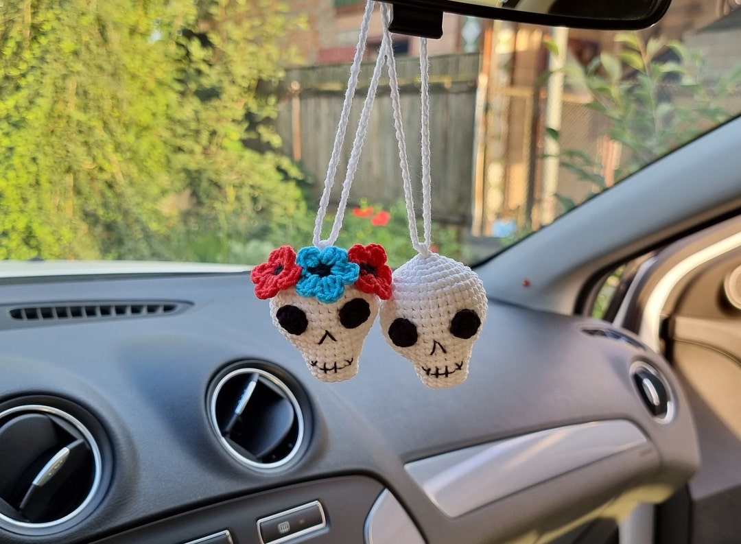 Skeleton Car Accessories Skull Rear View Mirror Accessories Spooky ...