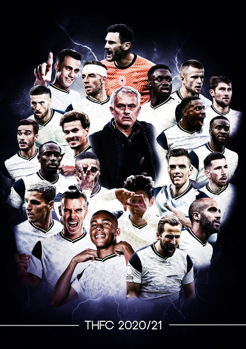 Tottenham Hotspur 2020/2021 A4 Glossy Team Print - Etsy