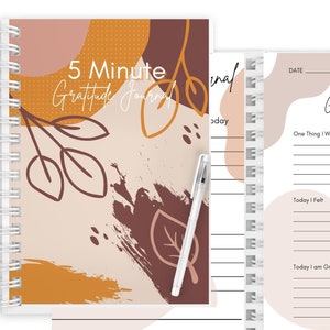 5-minute Gratitude Journal, Daily Journal, Daily Gratitude, Gift for ...
