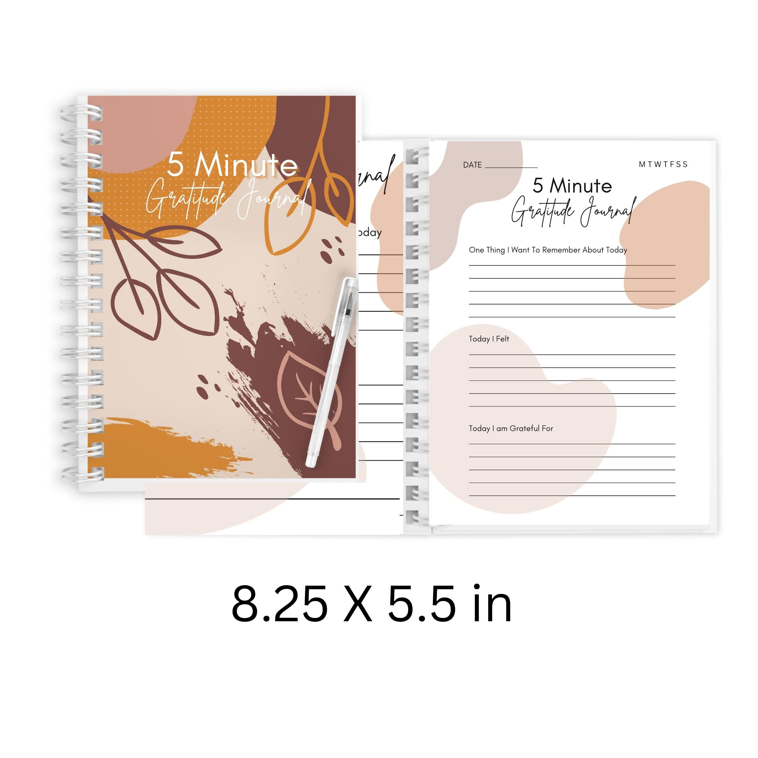 5-minute Gratitude Journal, Daily Journal, Daily Gratitude, Gift for ...