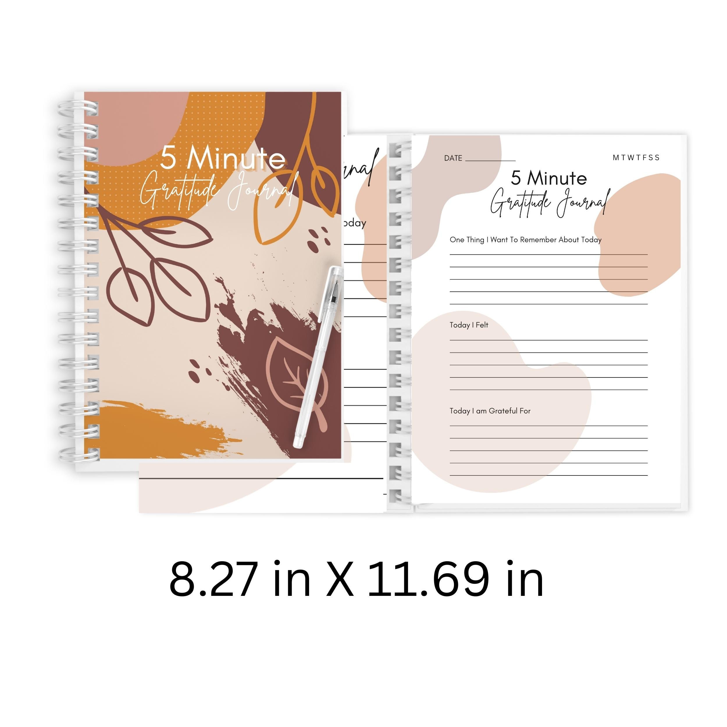 5-minute Gratitude Journal, Daily Journal, Daily Gratitude, Gift for ...