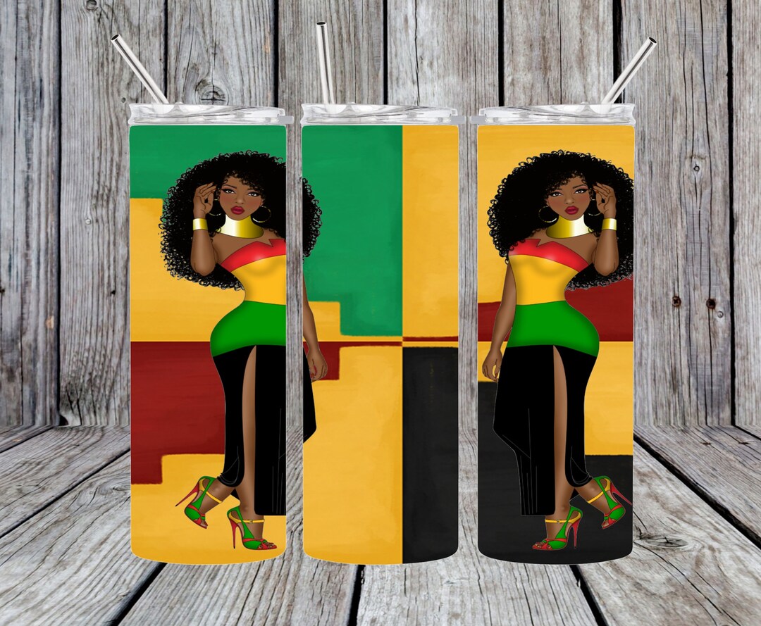 African Queen Tumbler, Black Queen Tumbler, Gift for Black Woman, Black Pride Drinkware ...