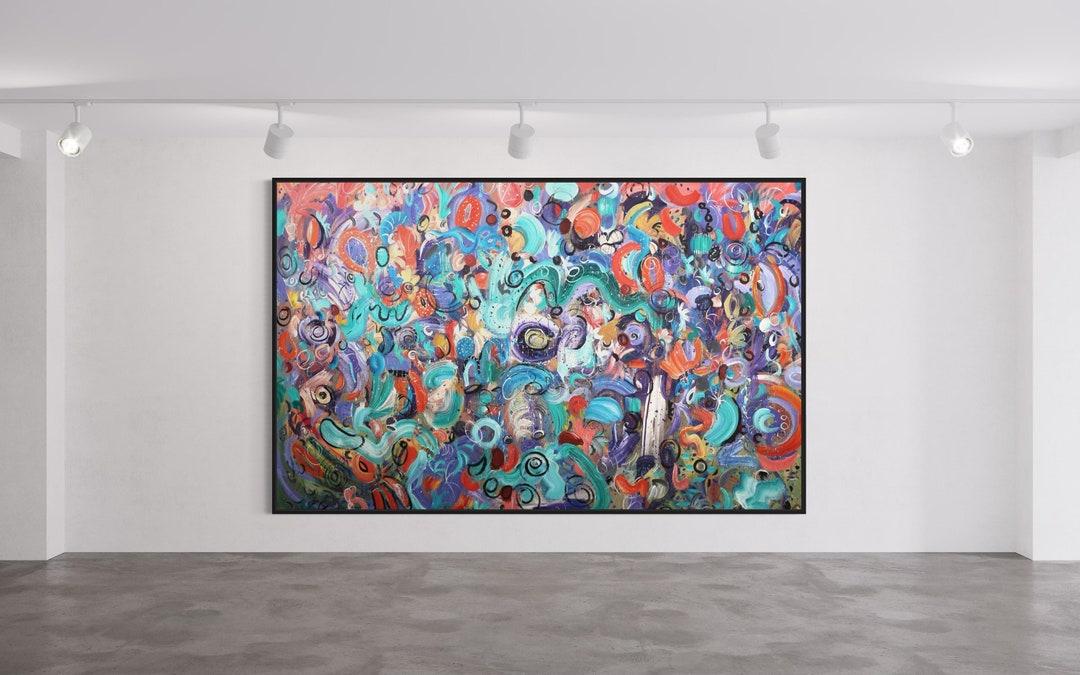 Extra Large Original Abstract Art, Oversized Painting on Canvas, Modern ...