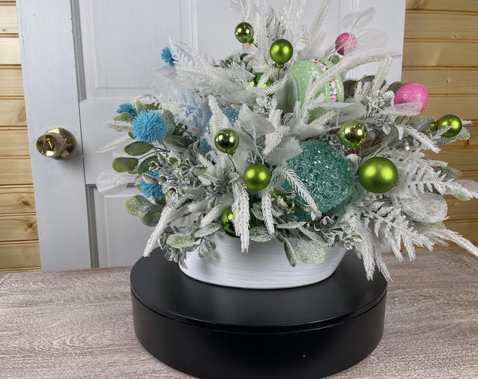 Handmade Christmas Centerpiece: Faux Orange Clove Floral in Rustic ...