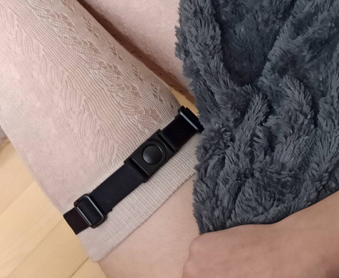 Black Elastic Garter, Adjustable Harness With Plastic Closure, Strap ...