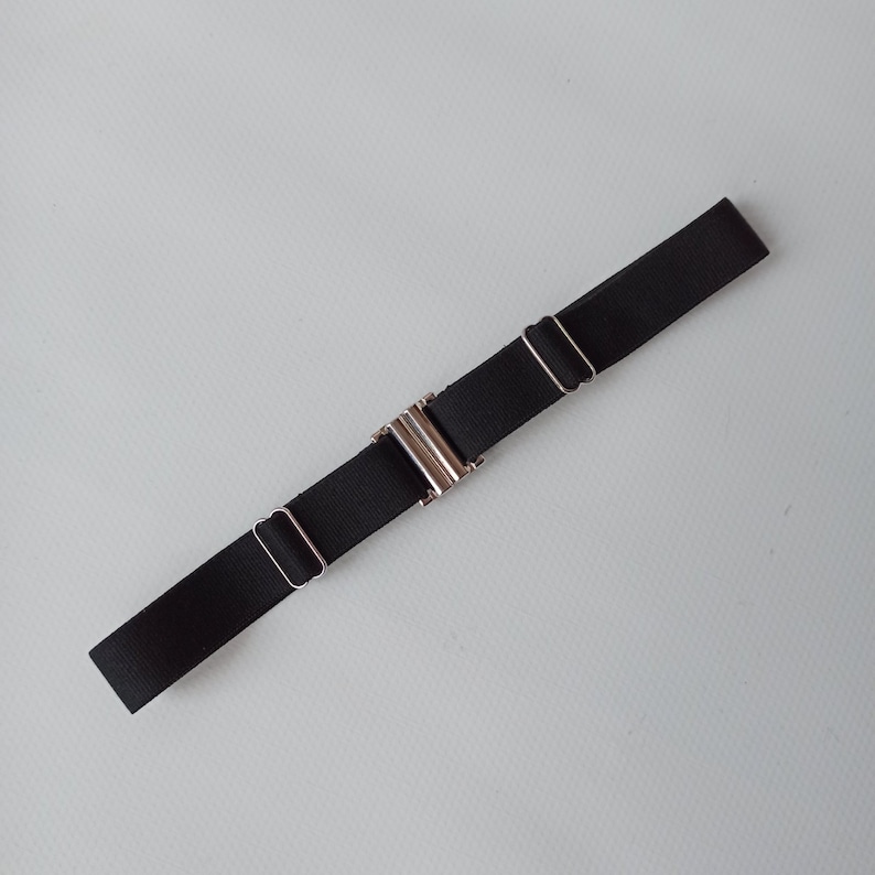Black Elastic Garter Adjustable Harness With Metal Closure - Etsy