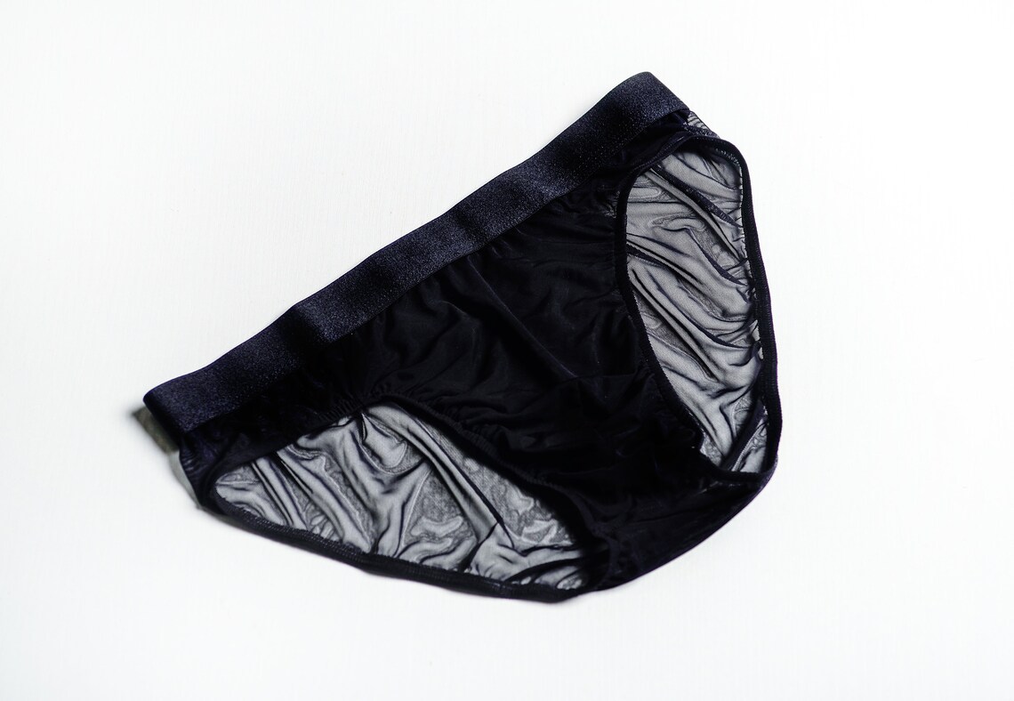 Black Mesh Briefs Mens Brief Mens Underwear See Through - Etsy