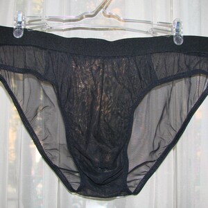 Black mesh Briefs Mens Brief Mens Underwear See through | Etsy