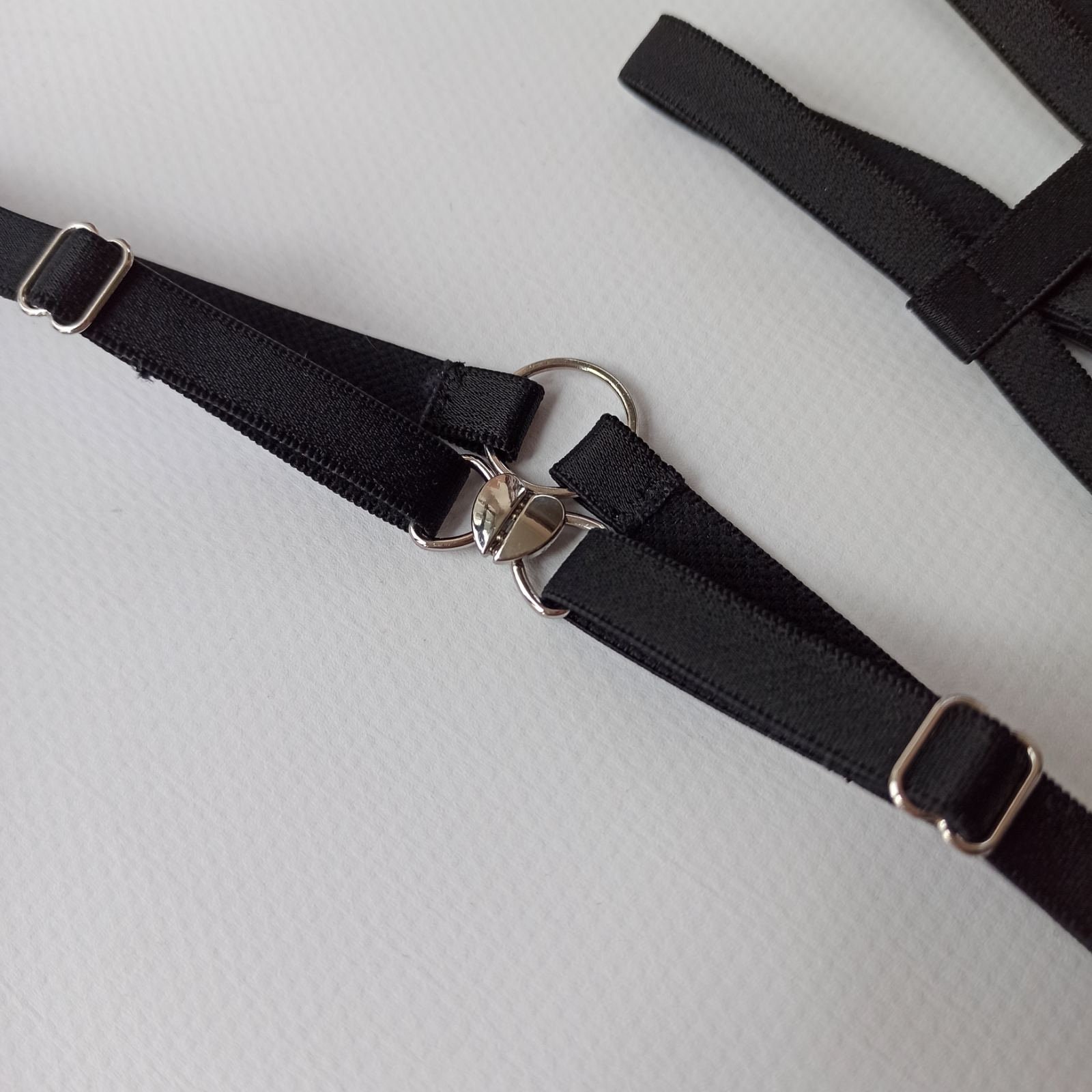 Elastic Garter, Adjustable Harness With Metal Closure, Strap Garter ...