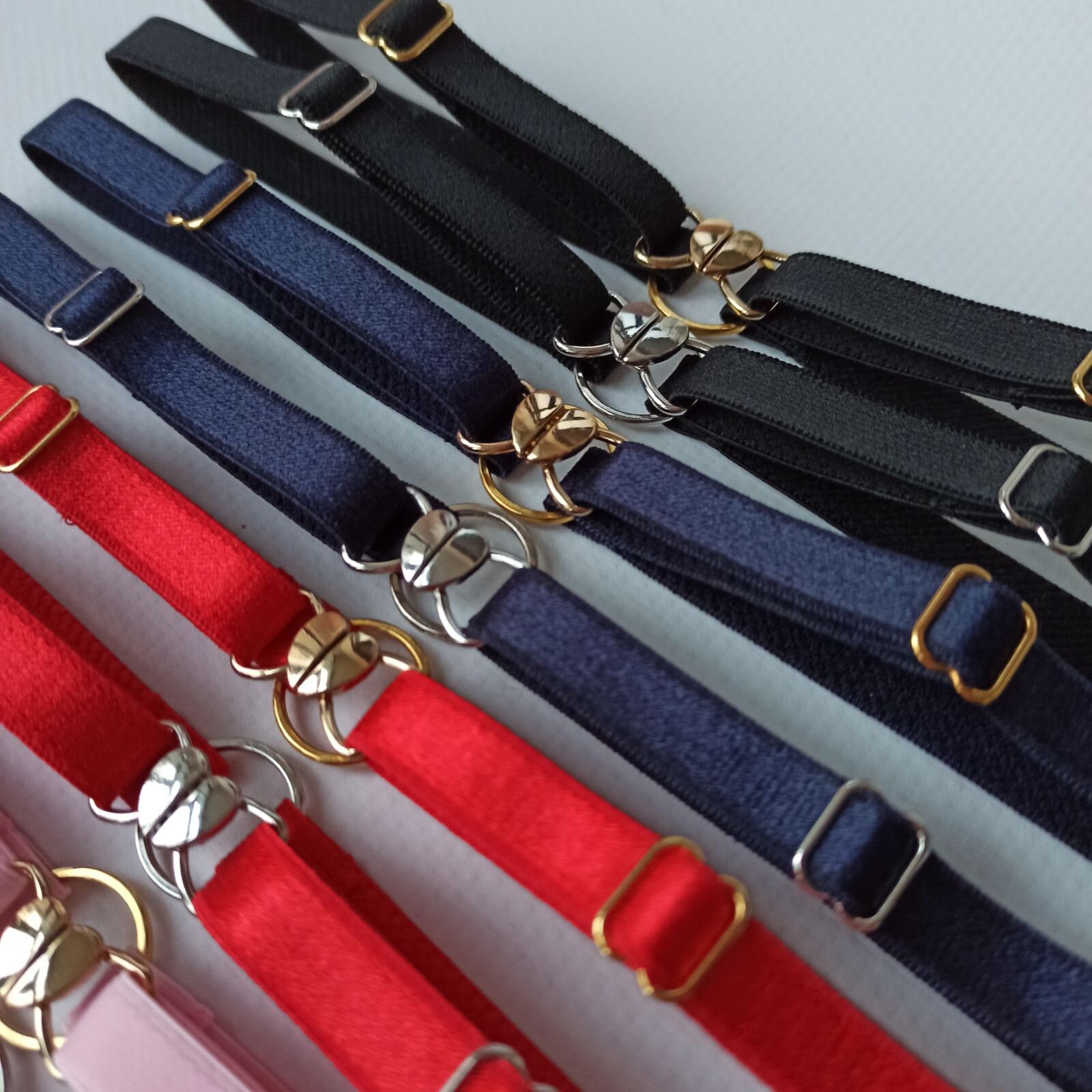 Elastic Garter, 7 Colors, Adjustable Harness With Metal Heart Closure ...