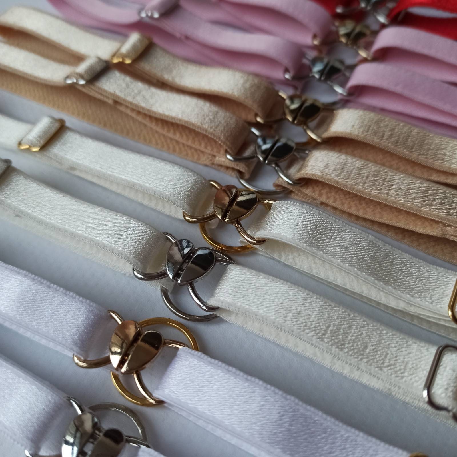 Elastic Garter, 7 Colors, Adjustable Harness With Metal Heart Closure ...