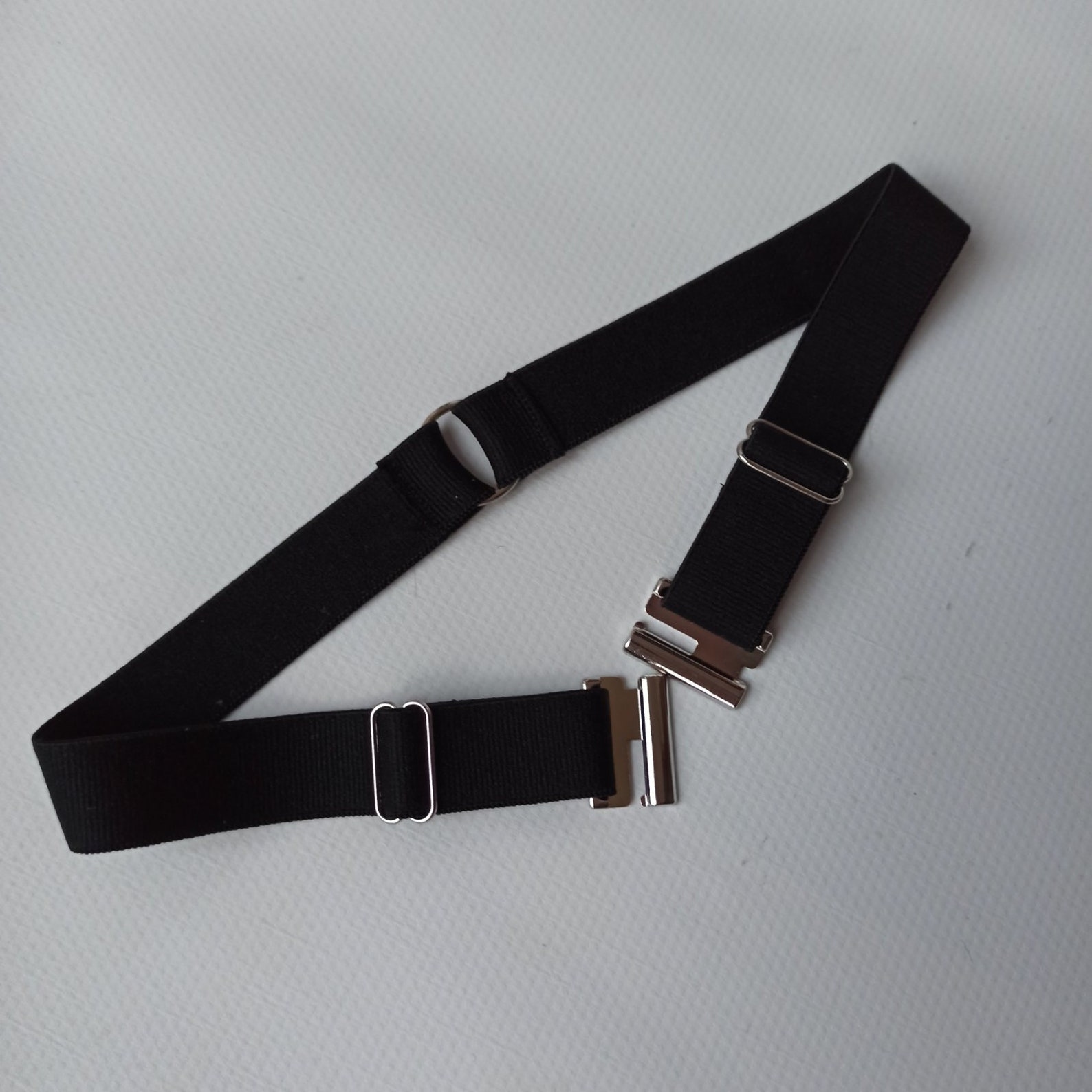 Black Elastic Garter Adjustable Harness With Metal Closure - Etsy
