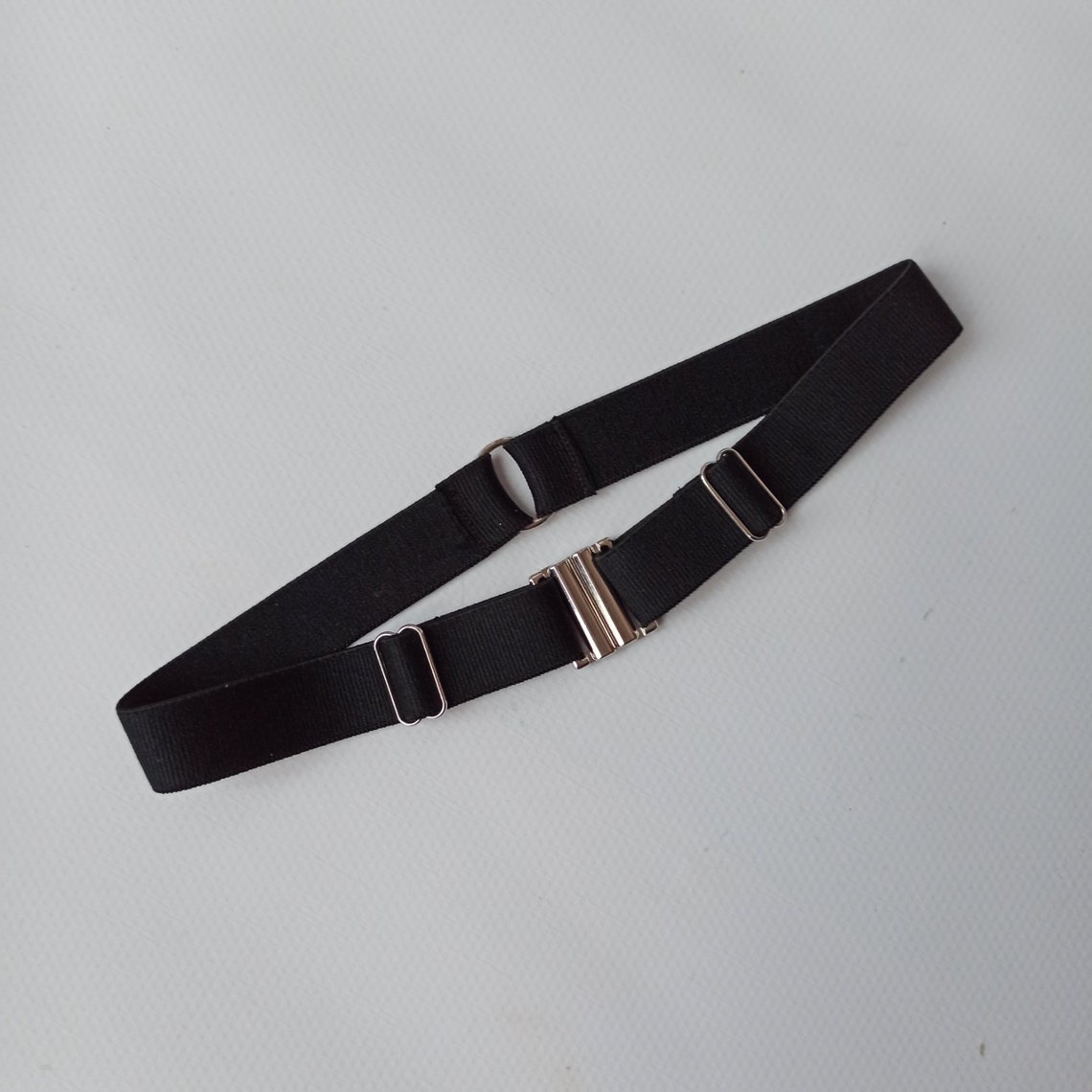 Black Elastic Garter Adjustable Harness With Metal Closure - Etsy