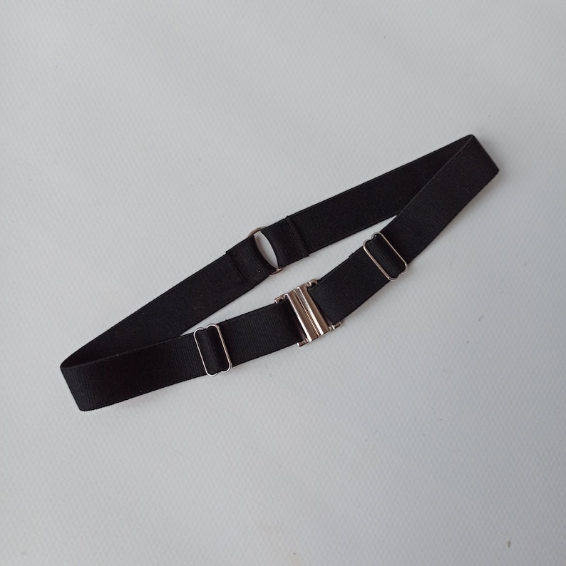 Black Elastic Garter Adjustable Harness With Metal Closure - Etsy