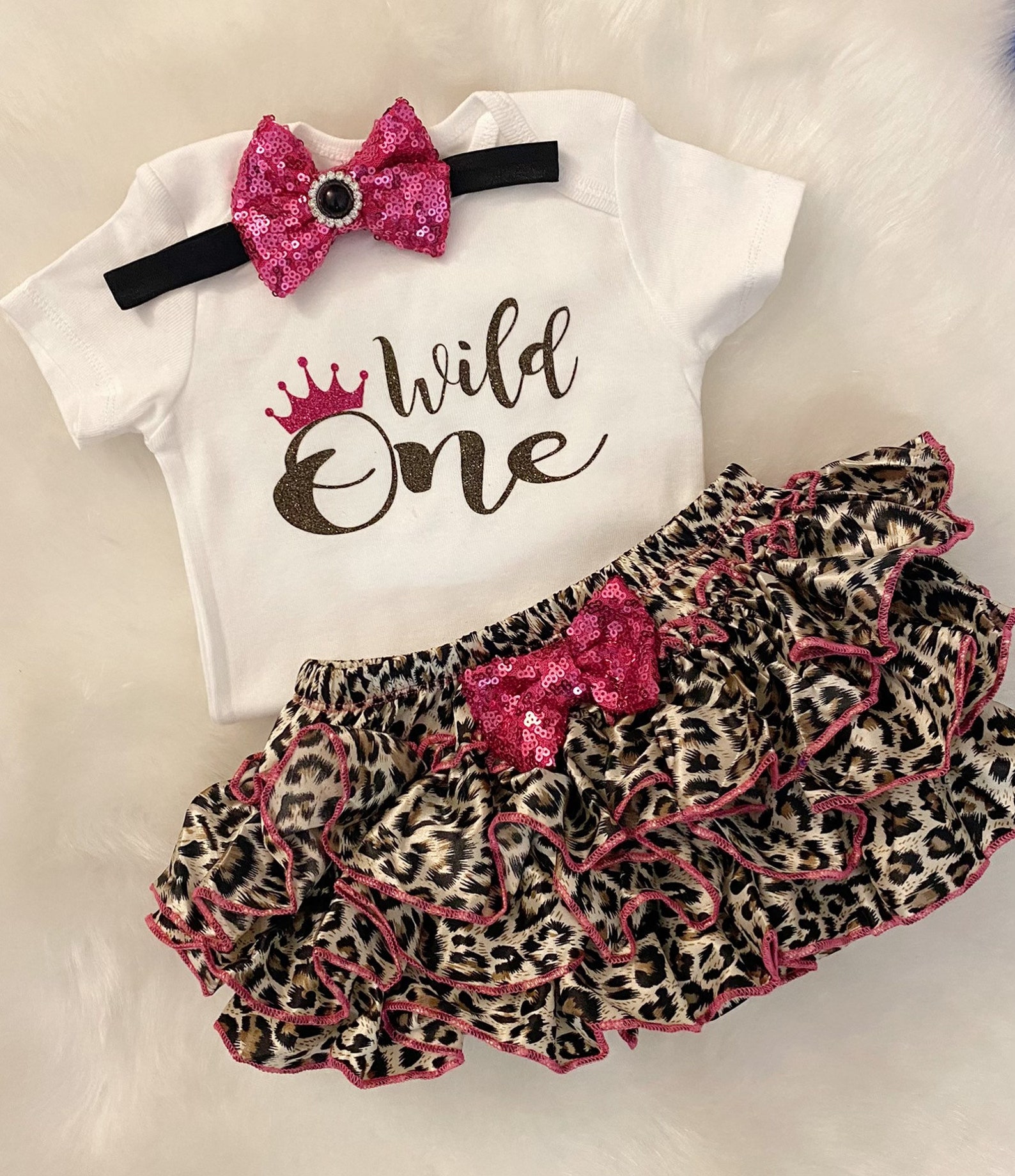 Wild One First Birthday Outfit Wild One/baby Girl's 1st - Etsy