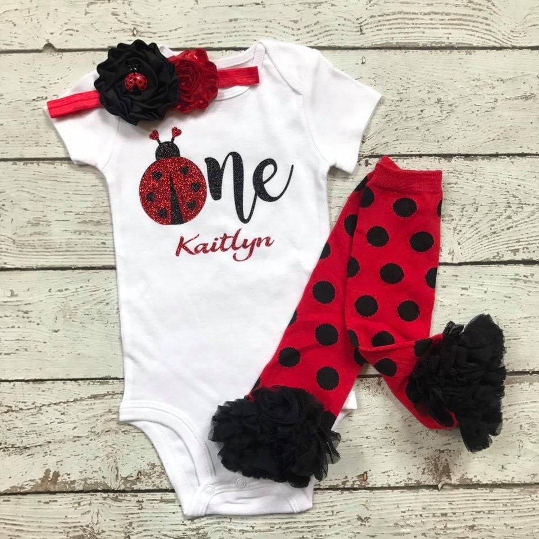Ladybug 1st Birthday -first Birthday Outfit /ladybug /red Black /cake ...