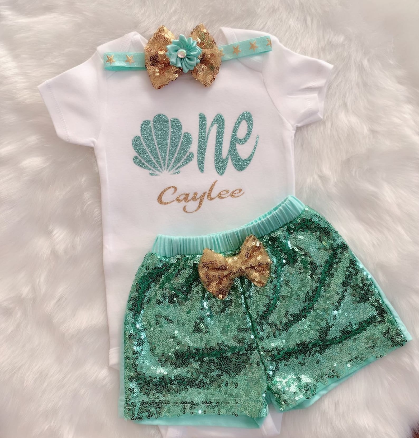 Mermaid First Birthday -under the Sea/ Mermaid/seashell Birthday, Girl ...