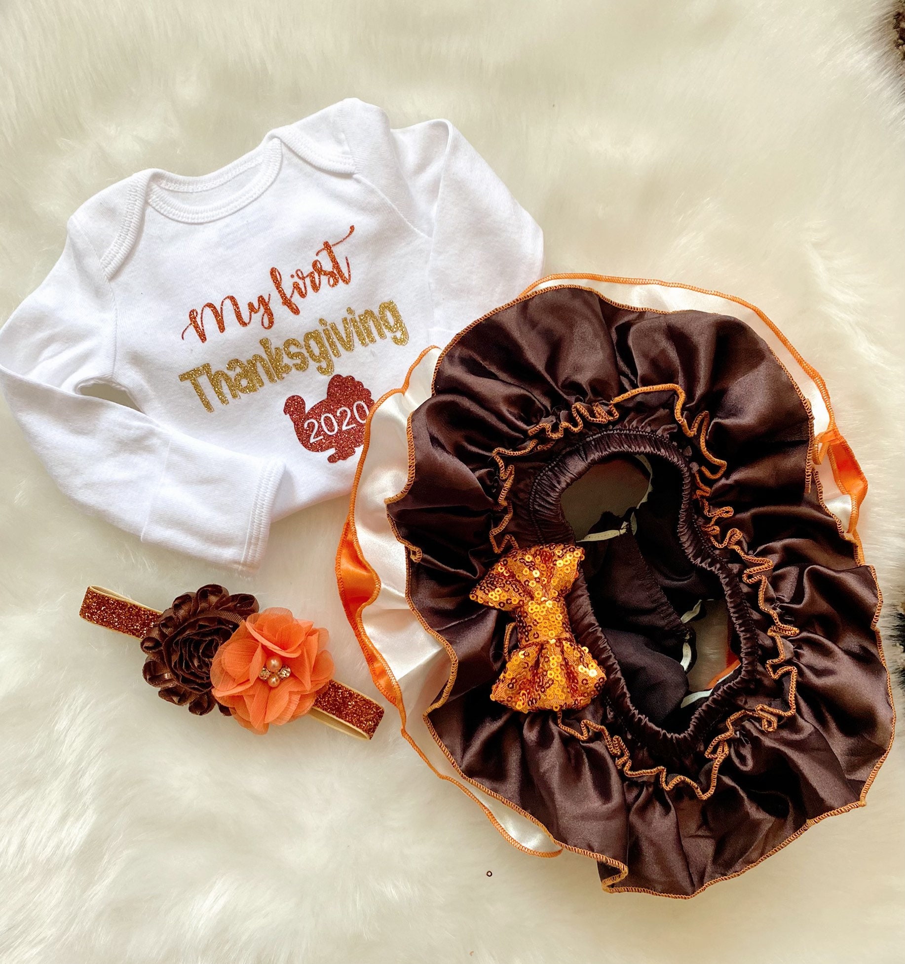 First Thanksgiving -baby Girl’s 1st Thanksgiving , Newborn Thanksgiving ...