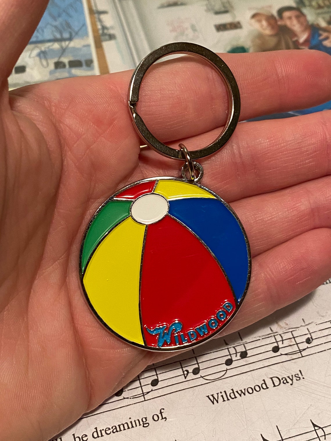 Wildwood Beach Ball Keychain | Etsy