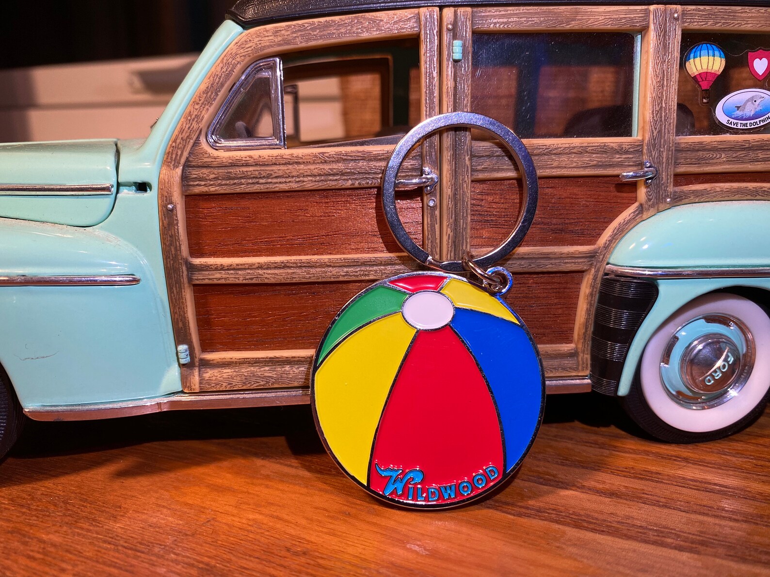 Wildwood Beach Ball Keychain | Etsy