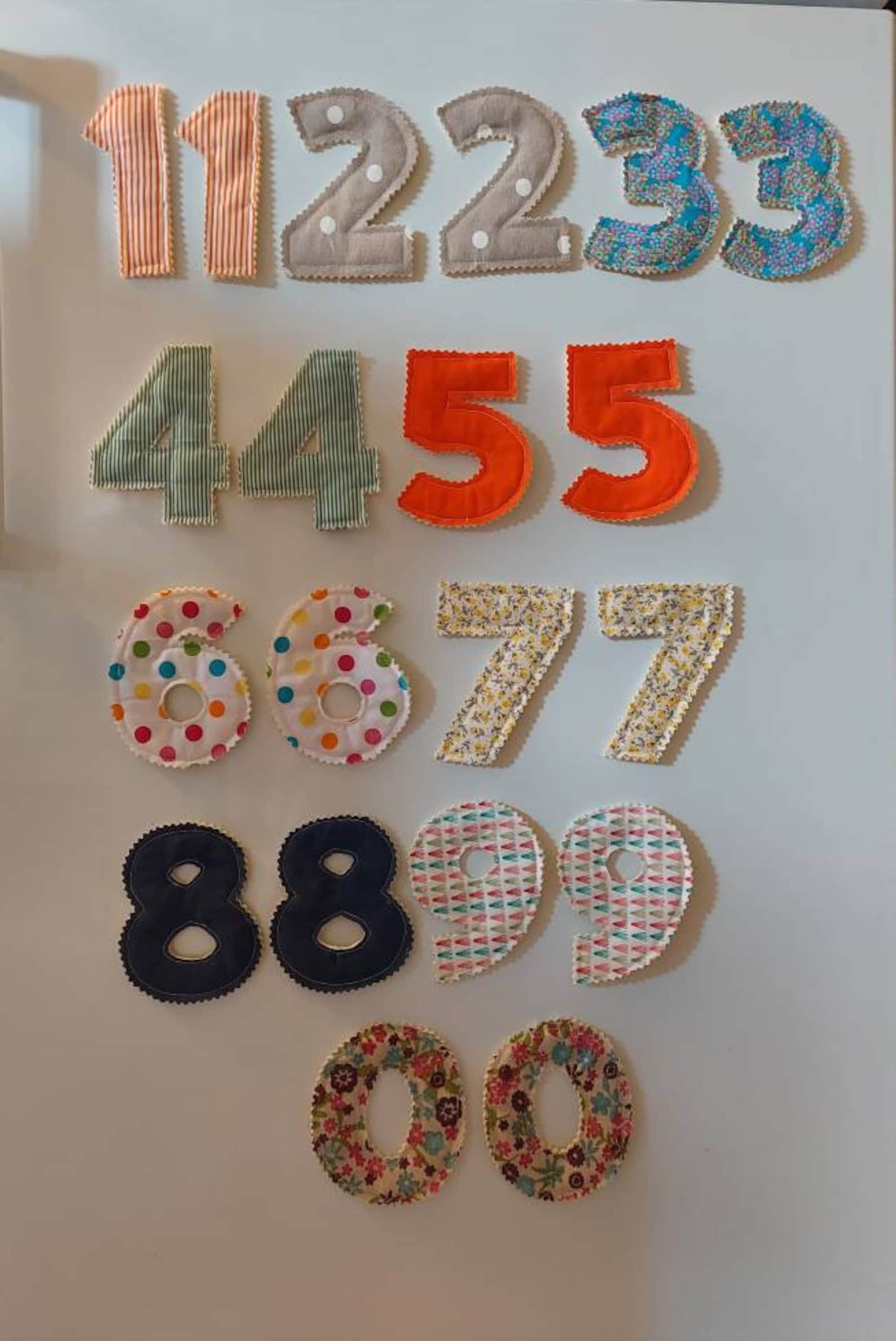 Uppercase & Lowercase Fabric Alphabet Letters/numbers, Fridge Magnet ...