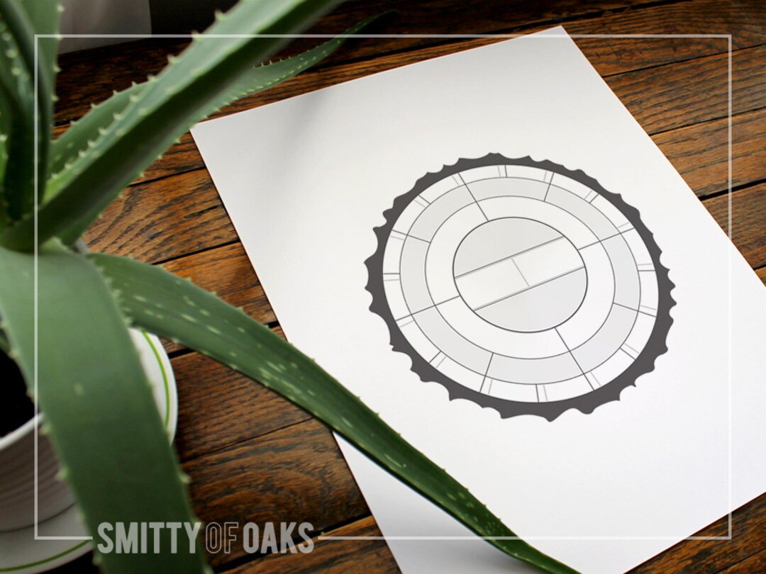 Blank Tree Bark Ancestor Chart // Round Family Tree // 11x14 ...