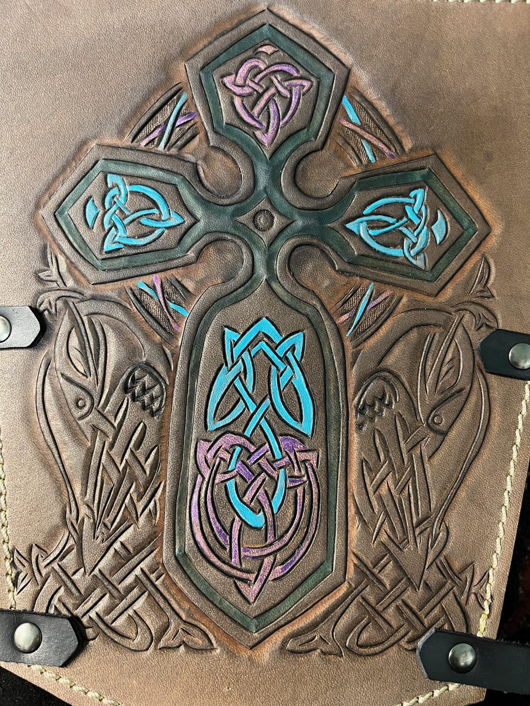 Celtic Cross Leather Archery Arm Guard - Etsy