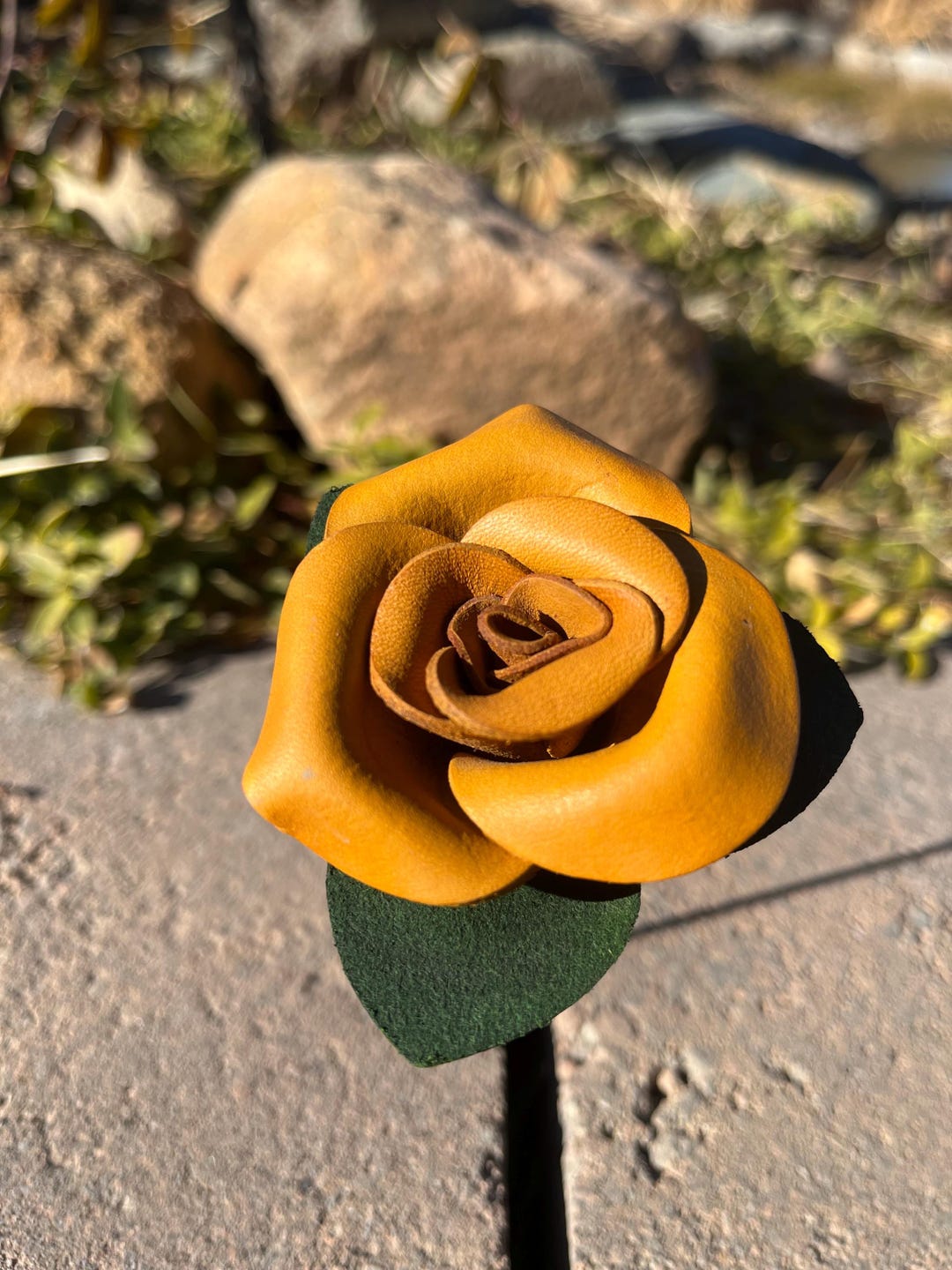 Single Leather Rose - Custom Color Rose - Etsy
