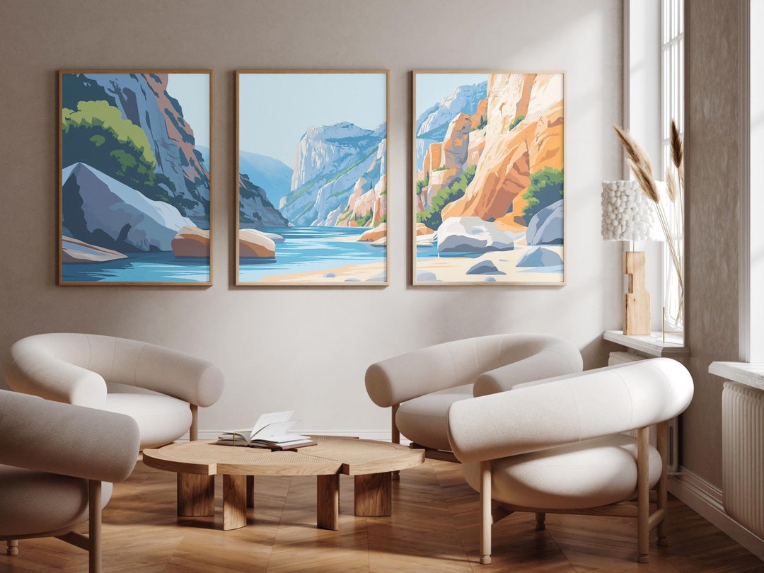 Samaria Gorge, Crete | Greece - Set of 3 - Photo Print Posters - Travel ...