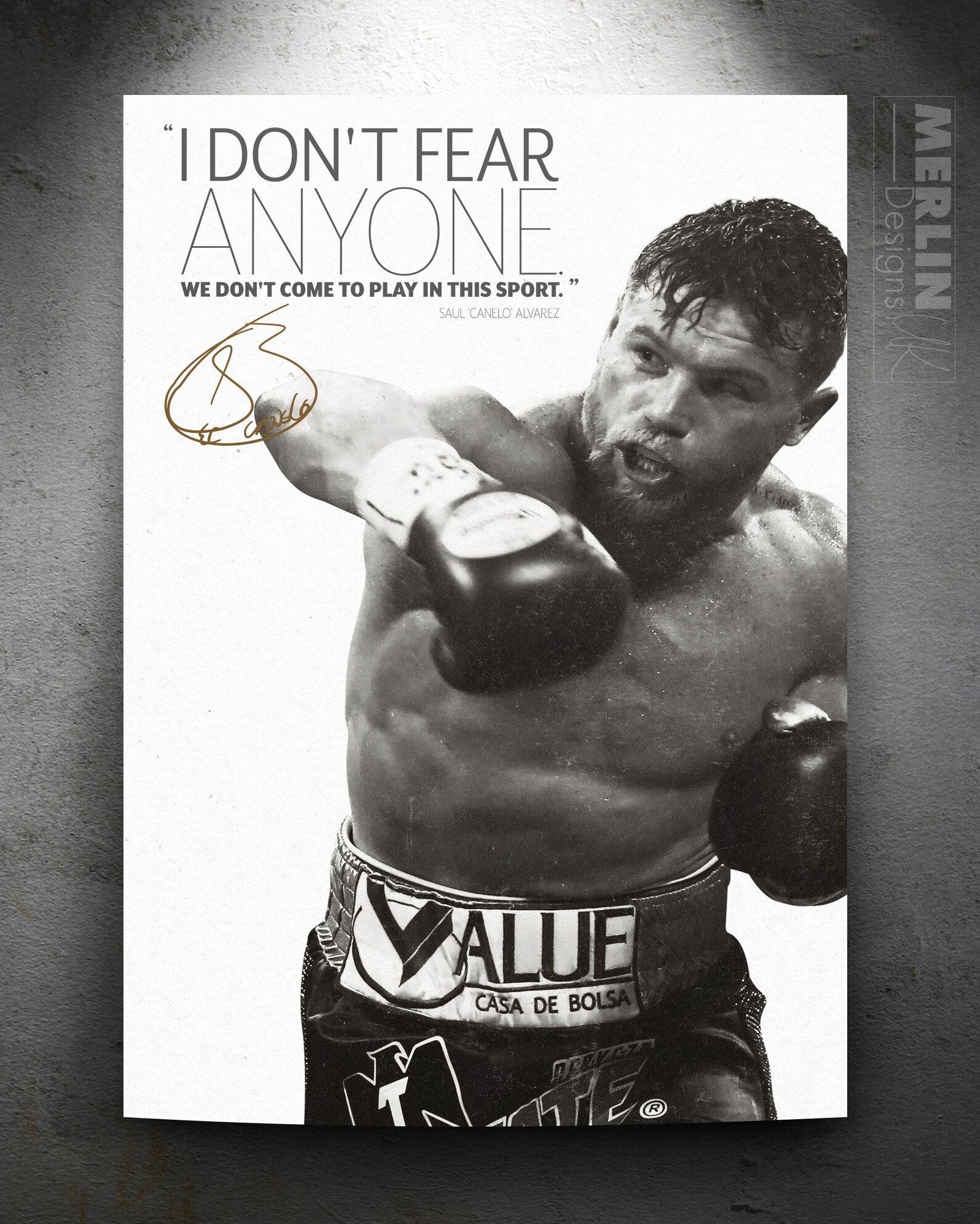 Saul Canelo Alvarez Quote Photo Print Poster Pre Signed - Etsy