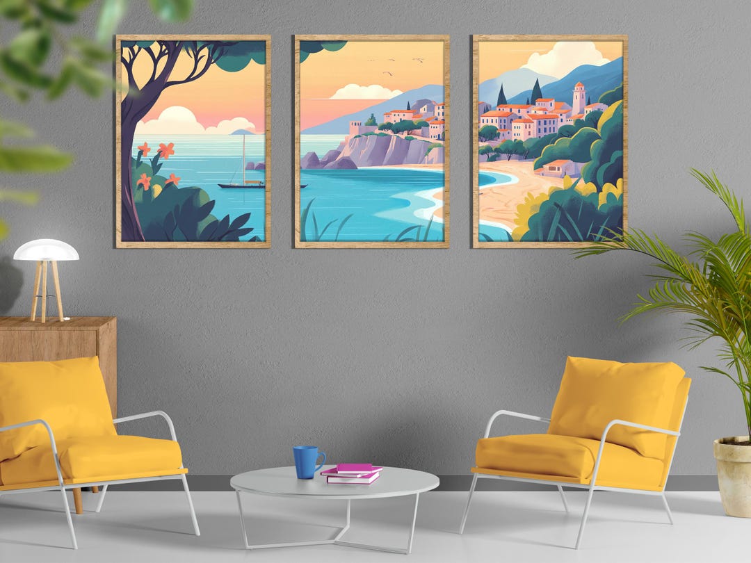 Elba | Italy - Set of 3 - Photo Print Posters - Travel Art Print - Set ...