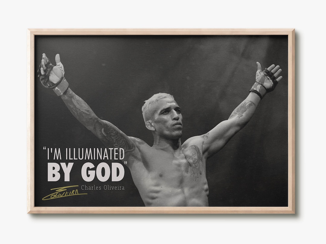 Charles Oliveira "do Bronx" Quote | Photo Print Poster | Pre Signed ...