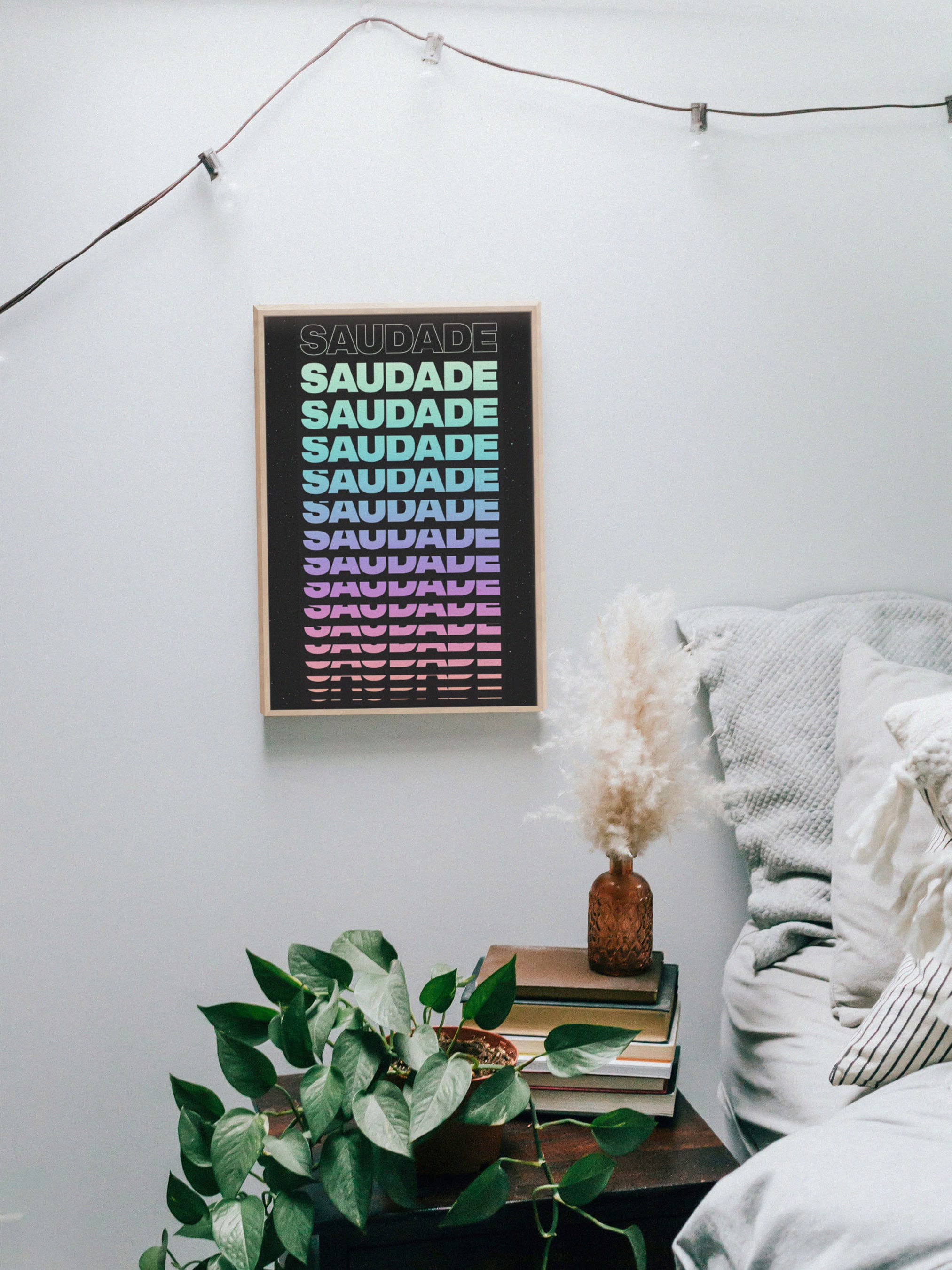 Saudade Word Art Print Poster ein starker emotionaler - Etsy.de