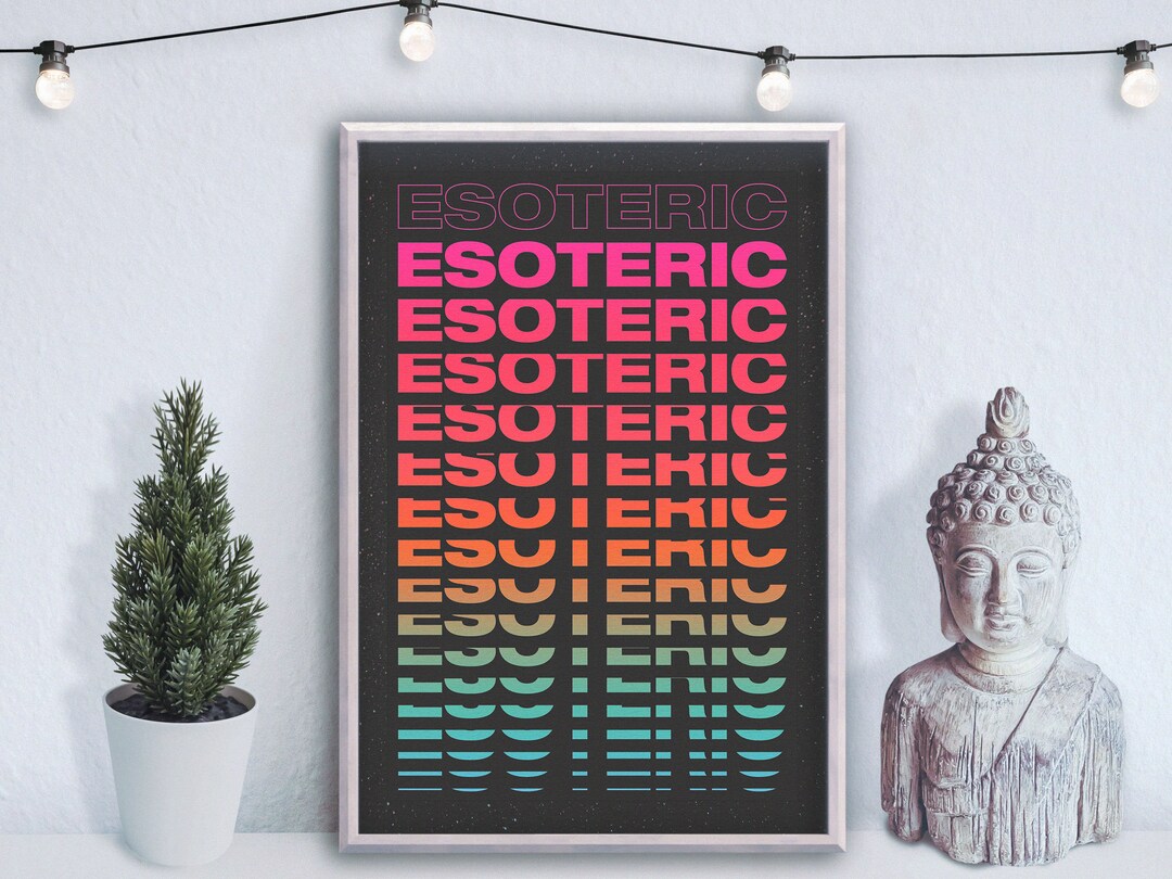 Esoteric - Word Art Print Poster - Wall Art - Home Decor - Only ...