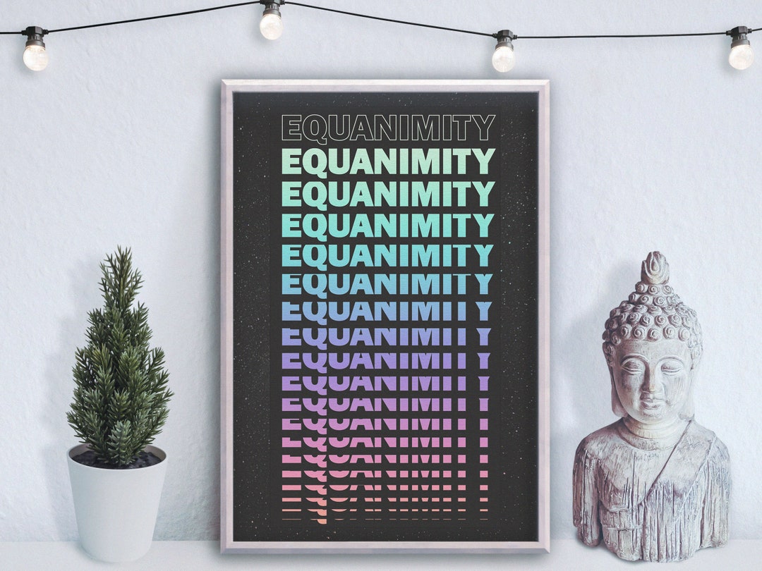 Equanimity Word Art Print Poster emotionale Stabilität & - Etsy.de