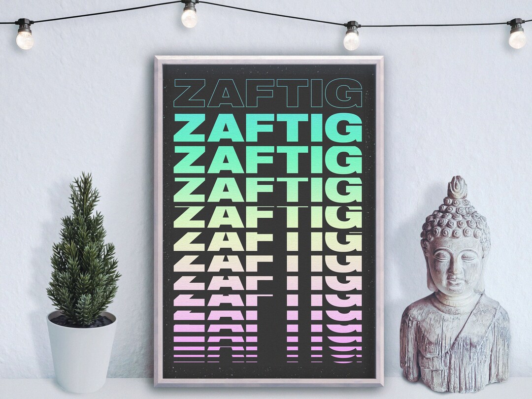 Zaftig Word Art Print Poster - Thick or Curvy Woman - Wall Art - Home ...