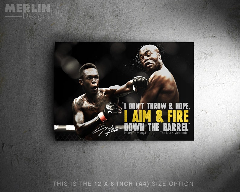 Israel Adesanya The Last Stylebender quote photo | Etsy