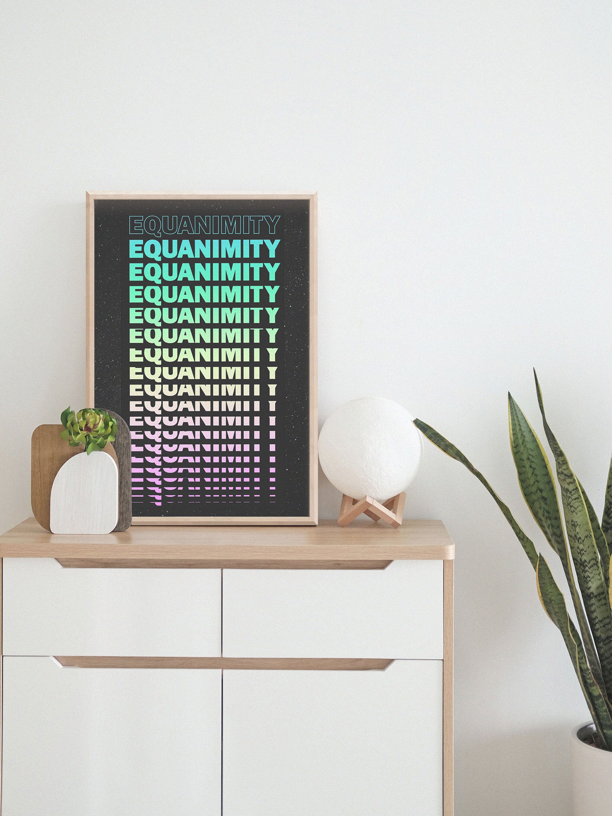 Equanimity Word Art Print Poster emotionale Stabilität & - Etsy.de