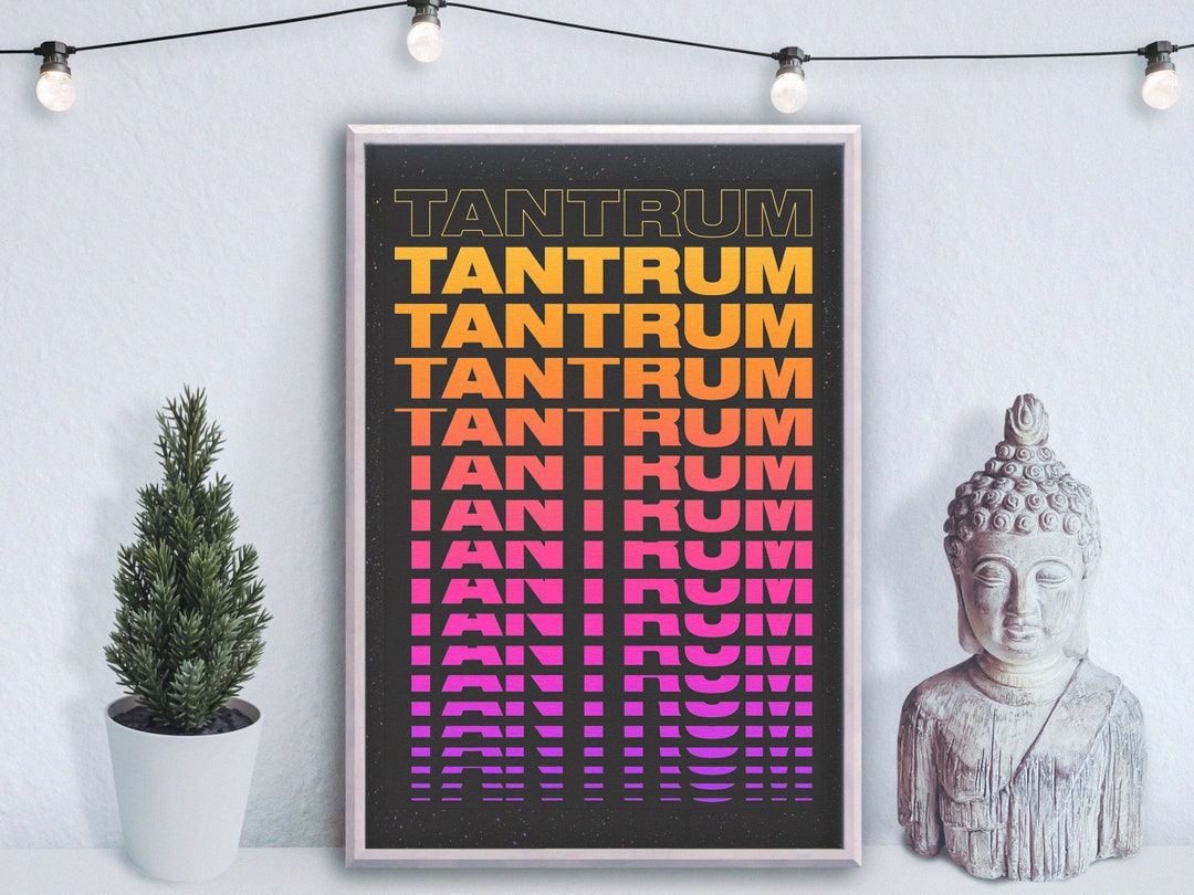 Tantrum Word Art Print Poster - a Sudden Outburst of Anger and ...