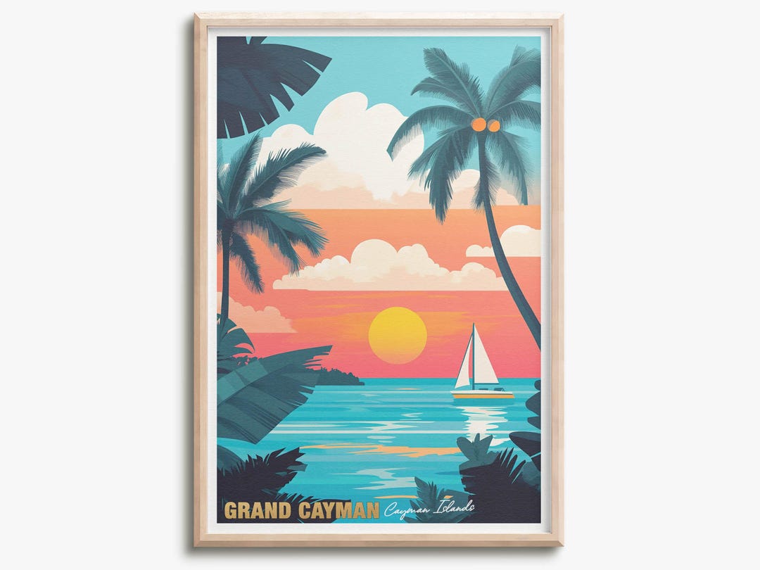 Grand Cayman - Photo Print Poster - Cayman Islands - Travel Art Print ...