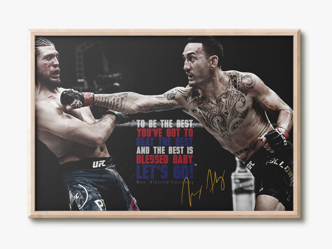 Max Holloway Quote Photo Print Poster - Pre Signed - "blessed" - Etsy