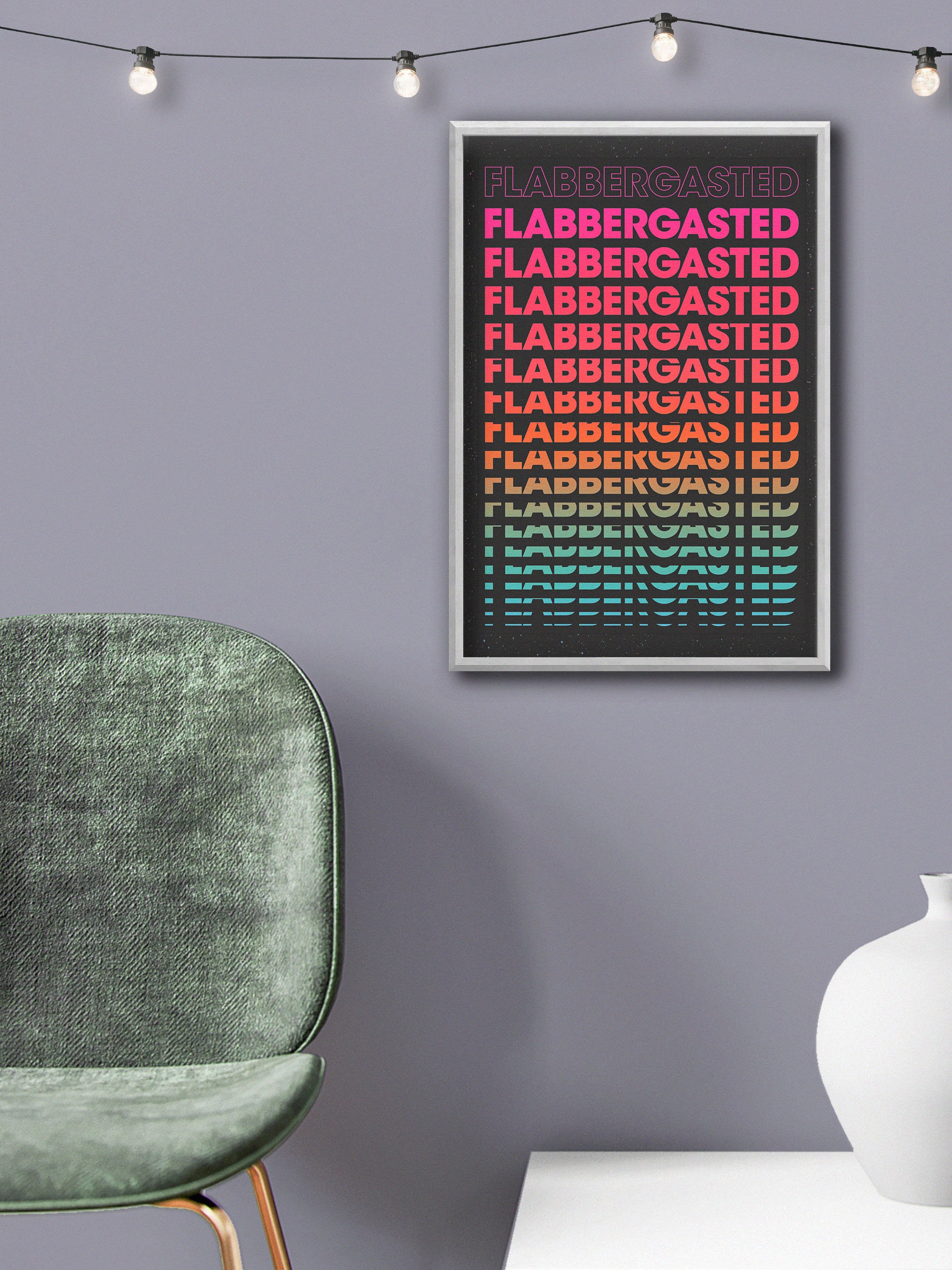 Flabbergasted Word Art Print Poster Utterly Shocked or - Etsy