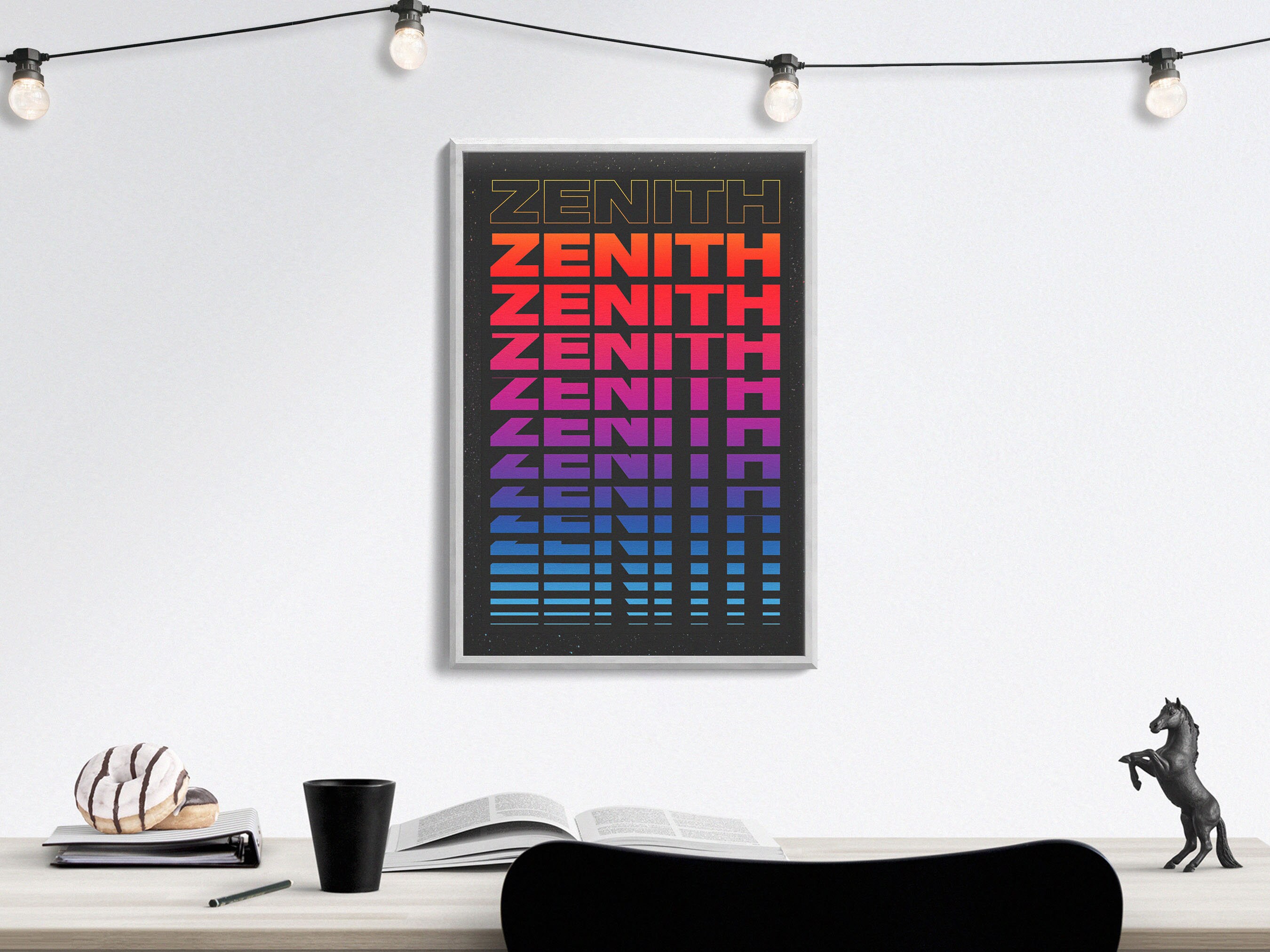 home decor Zenith word art print poster wall art The peak/highest point ...