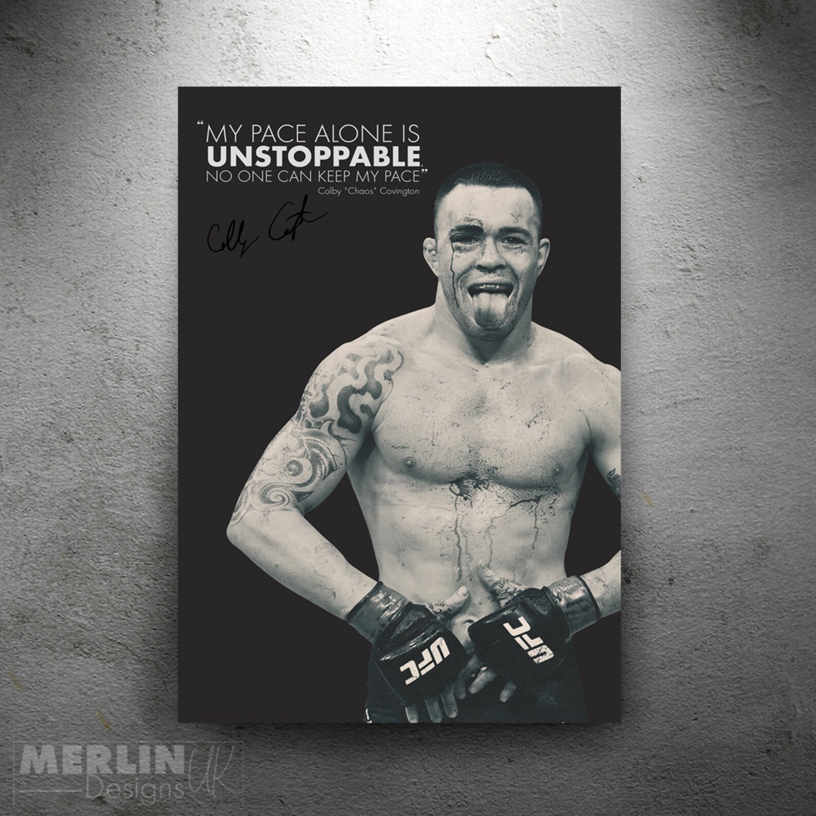 Colby Covington "chaos" Quote Photo Print Poster - Pre Signed ...